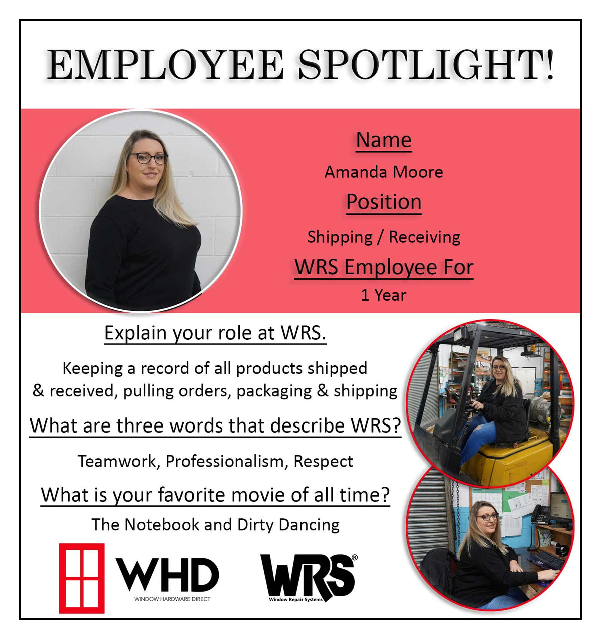 Employee Spotlight - Amanda — Window Hardware Direct