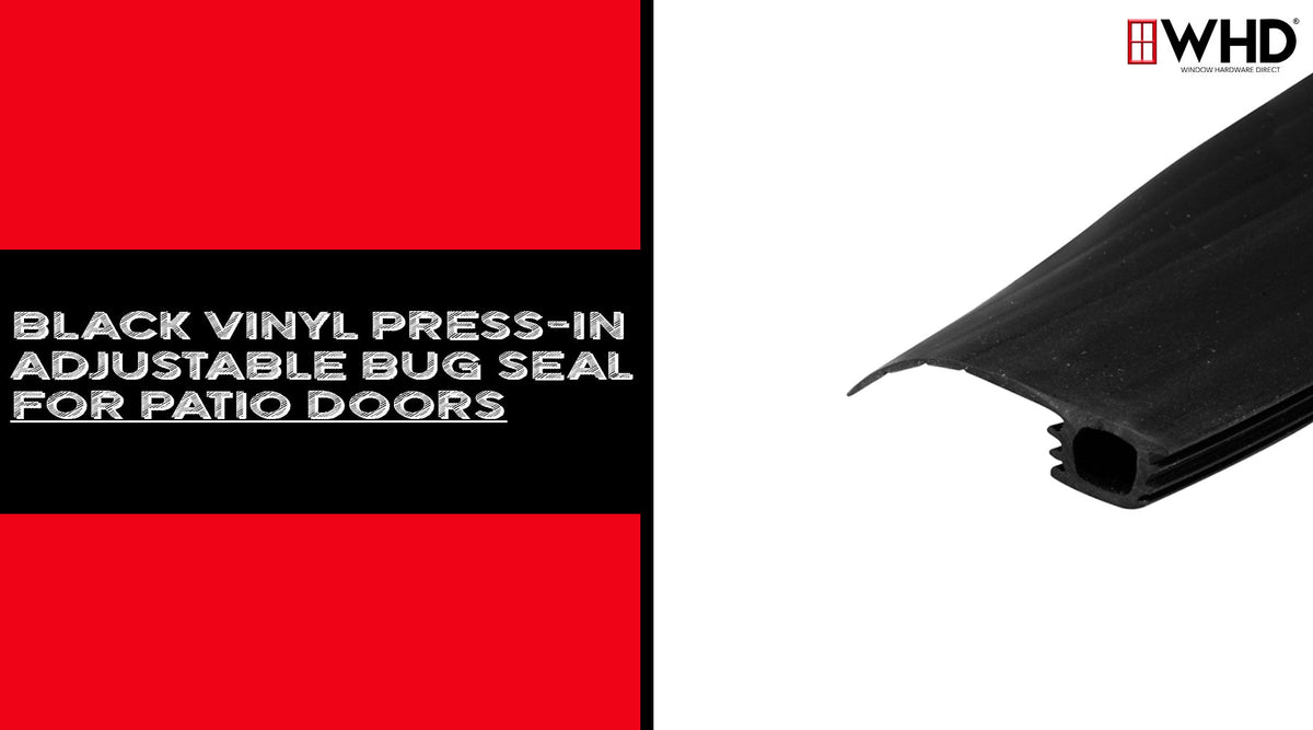 Keep Bugs at Bay: Black Vinyl Patio Door Press-In Adjustable Bug Seal ...