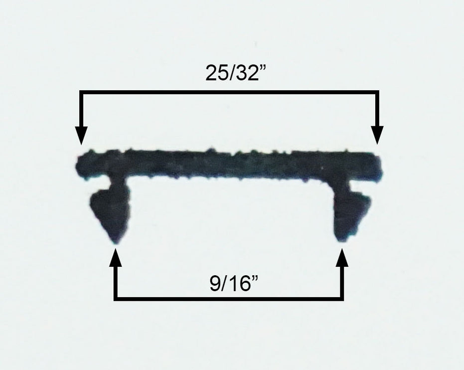 WRS Black Window Header Vinyl - 6 Ft Stick — Window Hardware Direct