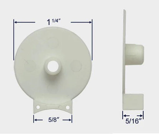 WRS Constant Force Coil Spring Bushing - White — Window Hardware Direct