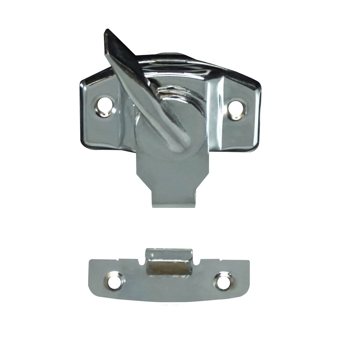 WRS Spring Loaded Sweep Lock & Keeper Set - Chrome — Window Hardware Direct