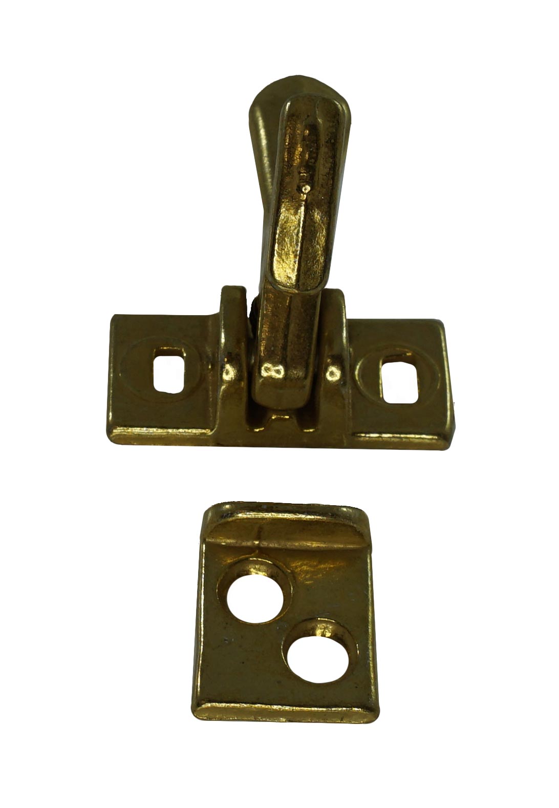 WRS 15/16" Elbow Latch with Keeper - Brass — Window Hardware Direct