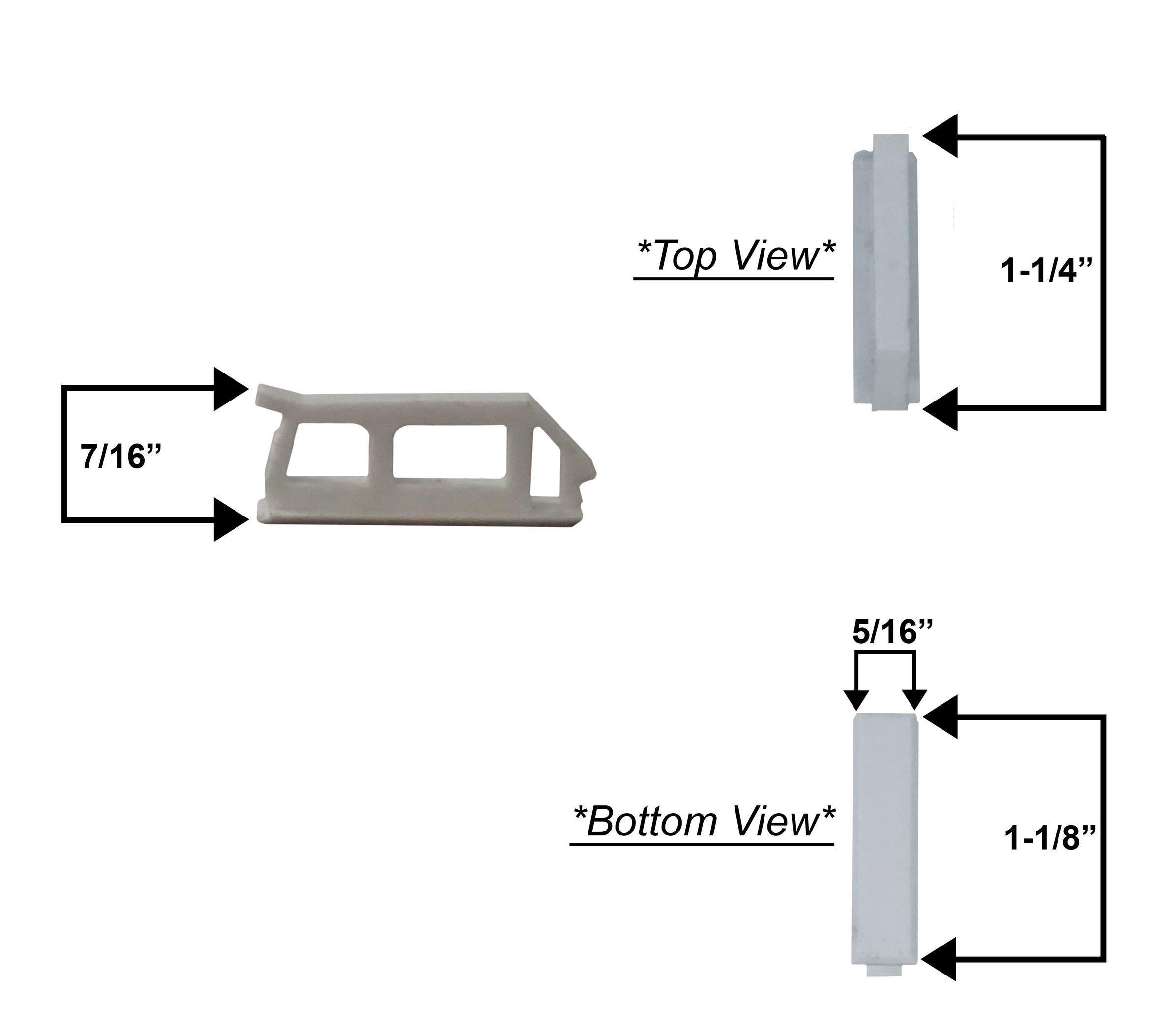 WRS Plygem White Vent Stop - 1-1/4" — Window Hardware Direct