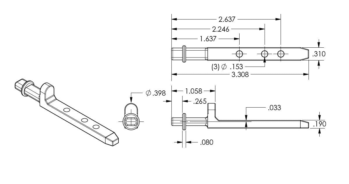 WRS Die Cast Simonton Pivot Bar | Window Parts – Window Hardware Direct