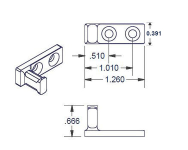 WRS Side-Mount Pivot Bar - 1-1/4" — Window Hardware Direct