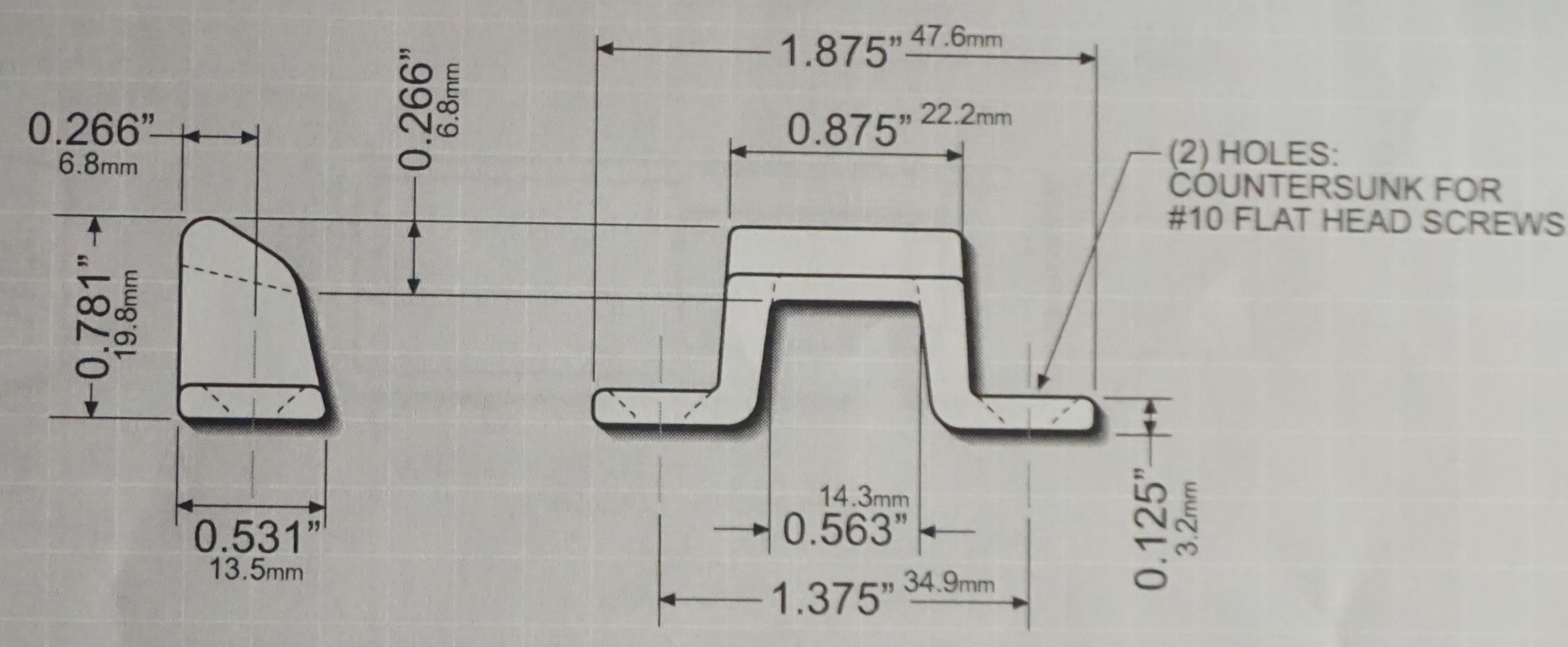 WRS 1.375" Spring Catch Keeper - White Bronze — Window Hardware Direct