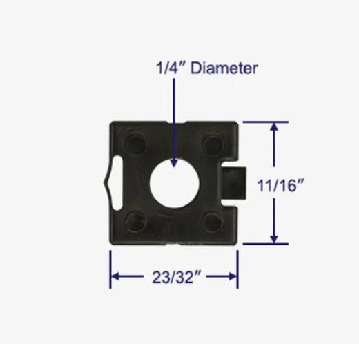 Truth Track Slider Guide - Black — Window Hardware Direct